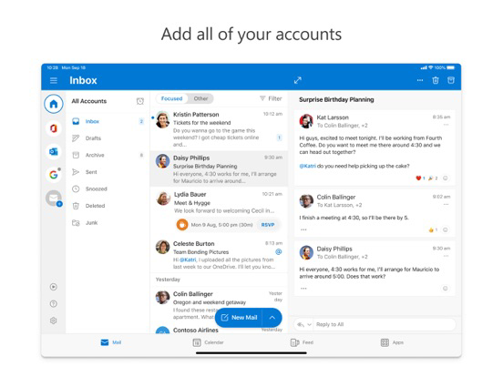 Microsoft Outlook for iOS (iPhone/iPad/Apple Watch/iPod touch) - Free ...