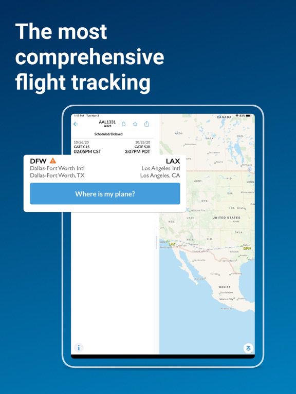 FlightAware Flight Tracker for iOS (iPhone/iPad) - Free Download at AppPure