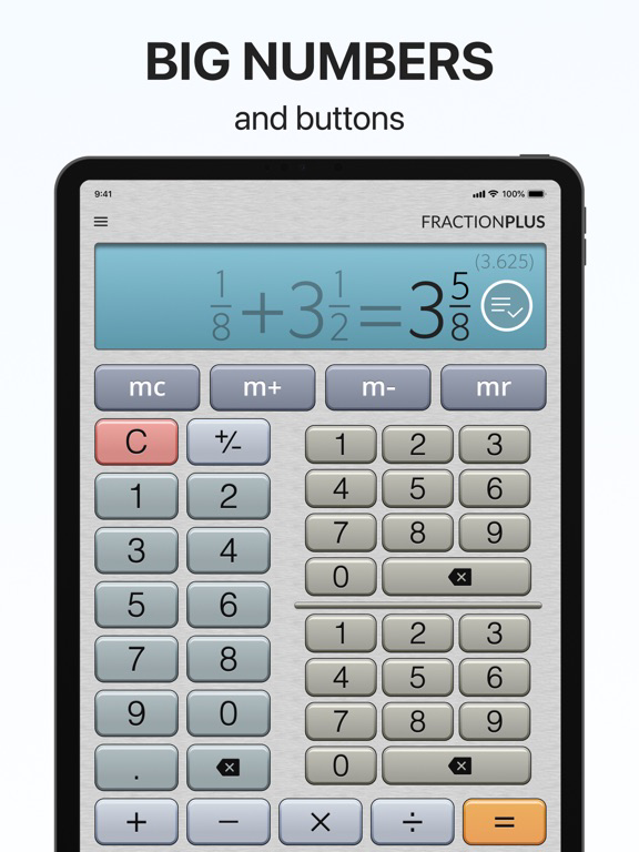 Fraction Calculator Plus #1 for iOS (iPhone/iPad/iPod touch) - Free ...