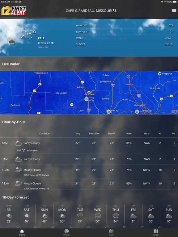 KFVS12 StormTeam Weather for iOS (iPhone/iPad) - Free Download at AppPure