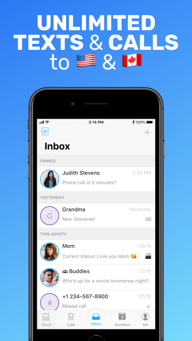 Text Me - Phone Call + Texting for iOS (iPhone/iPad) - Free Download at ...