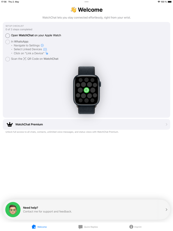 WatchChat 2: Chat on Watch for iOS (iPhone/iPad) - Free Download at AppPure