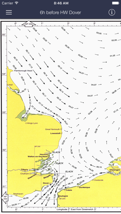 Tidal Stream Atlas North Sea, South for iOS (iPhone/iPad/iPod touch ...