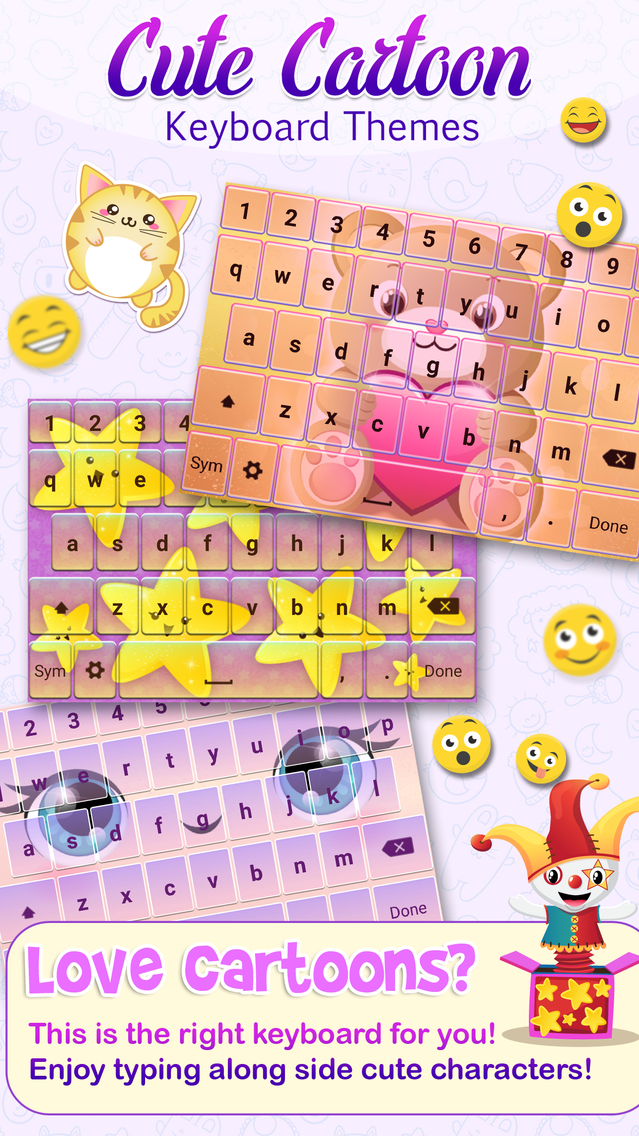 Cute Cartoon Keyboard Themes for iOS (iPhone/iPad) - Free Download at ...