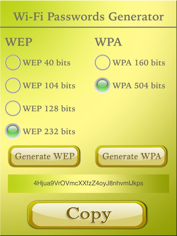 Wi-Fi Passwords Generator pour iOS (iPhone/iPad/iPod touch ...