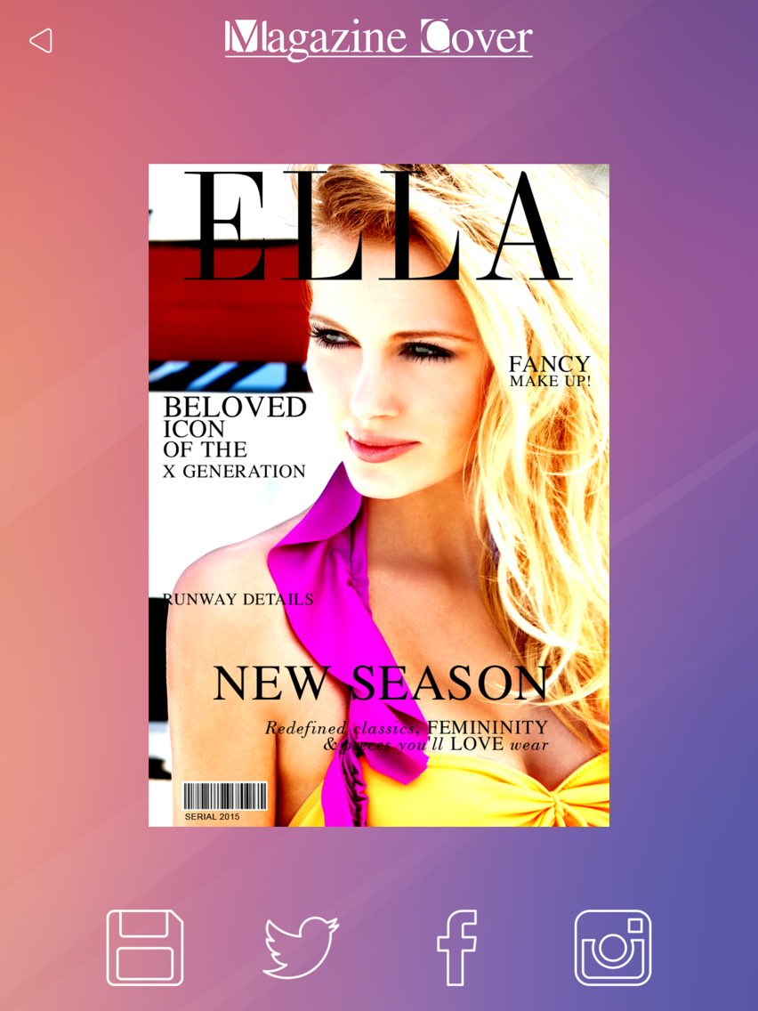 Magazine Cover Studio - Put your Pics in Frames with Text on Magazines ...