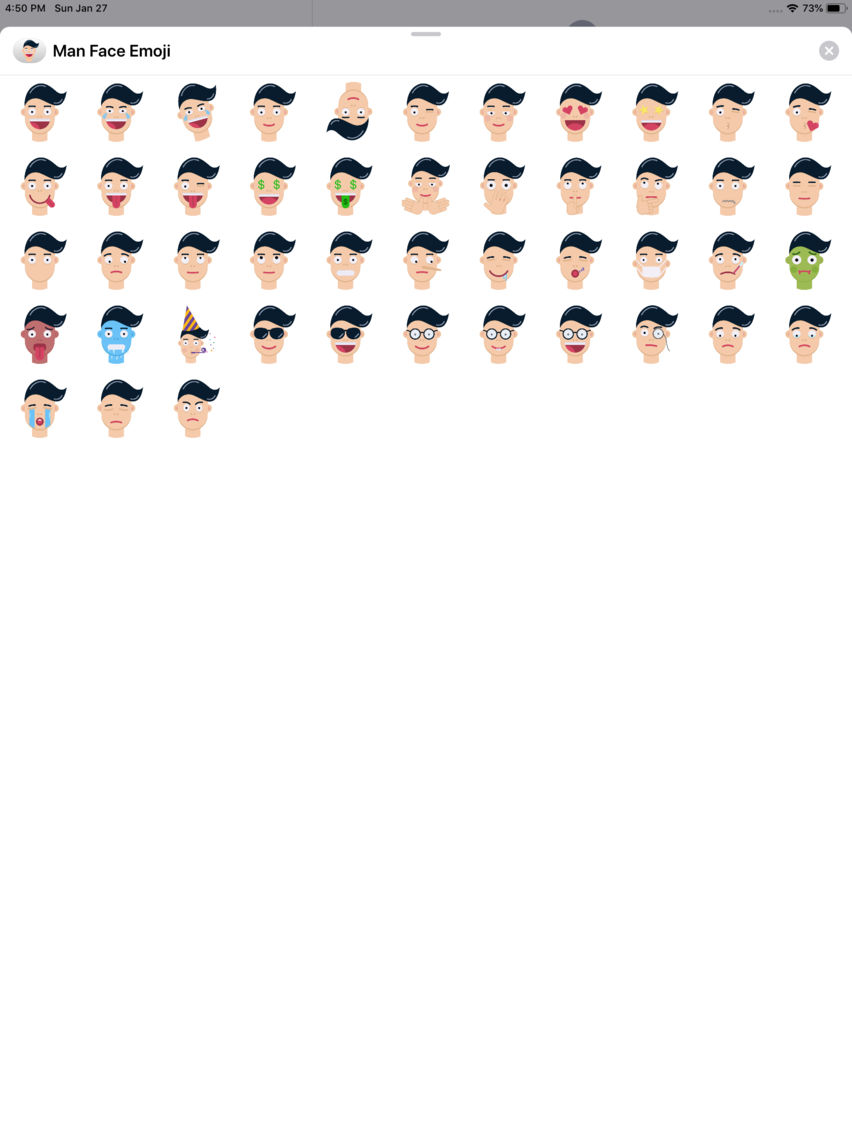 Man Face Emoji for iOS (iPhone/iPad) Latest Version at $0.99 on AppPure