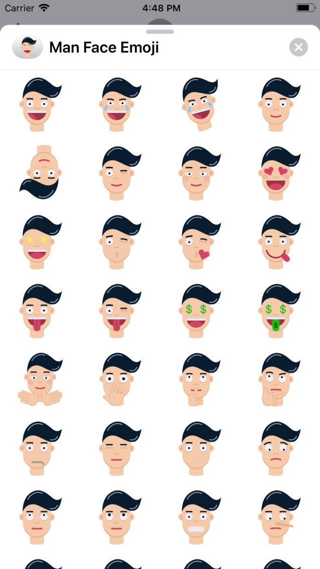 Man Face Emoji for iOS (iPhone/iPad) Latest Version at $0.99 on AppPure