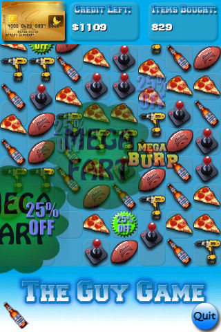 The Guy Game Lite - Match 3 with pizza and beer pour iOS (iPhone ...