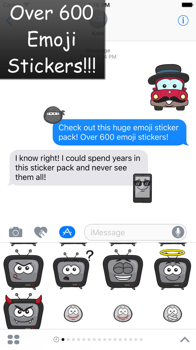 Mega Emoji Pack Stickers - 600+ Stickers for iOS (iPhone/iPad) Latest ...