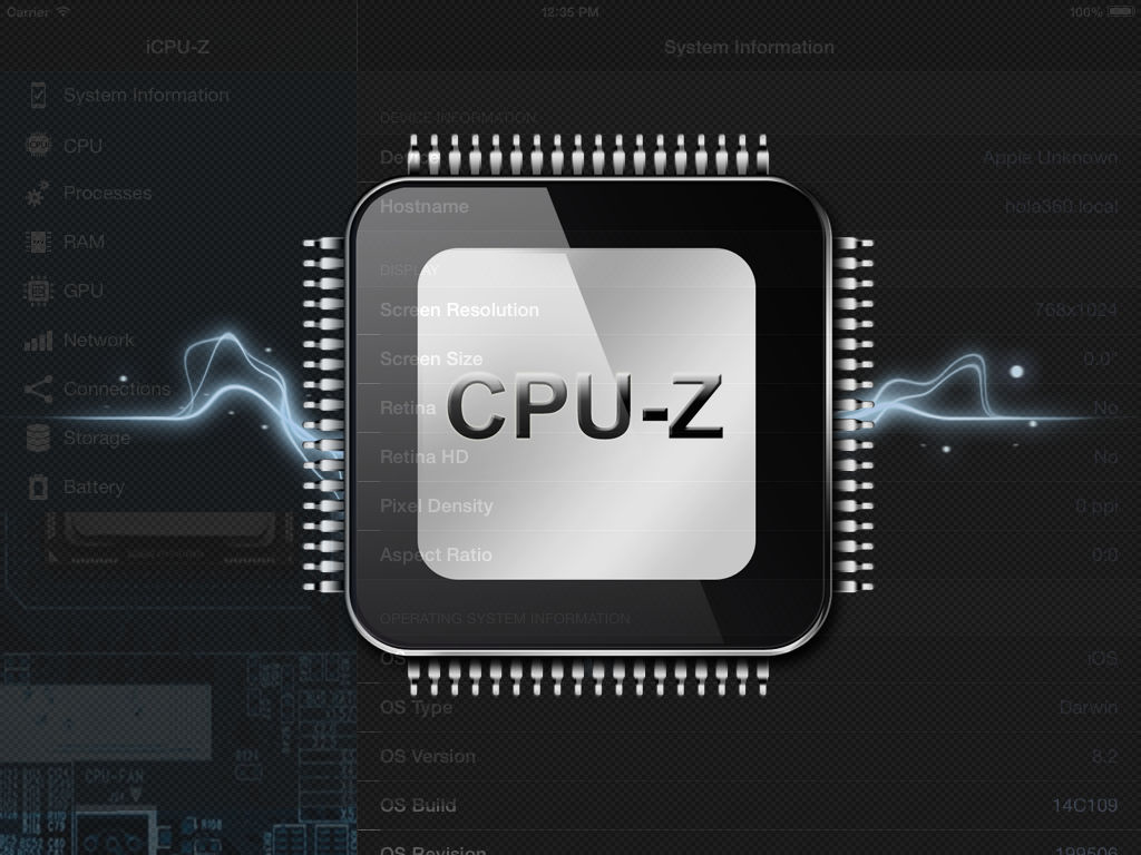 iCPU-Z (System Information, Monitoring tools, Memory Check) for iOS ...