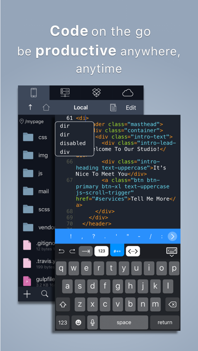 Koder Code Editor for iOS (iPhone/iPad) - Free Download at AppPure