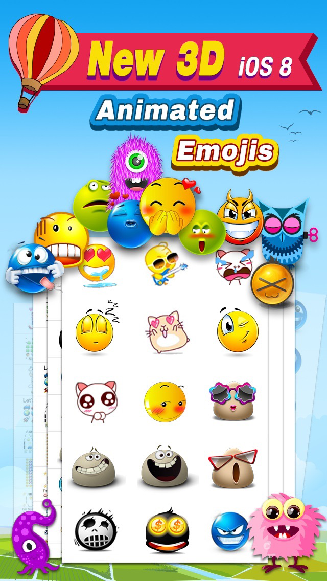 Animated 3D Emoji Free - New Animated Emojis & Emoticons Art Keyboard ...
