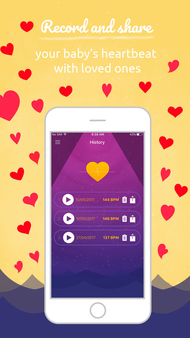 Baby's Heart Beat Monitor: Fetal Heartbeat Doppler for iOS (iPhone ...