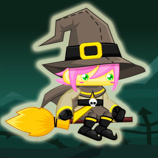 Floppy Witch Learn To Fly By Magic Broom In Halloween Night - Tap Tap ...