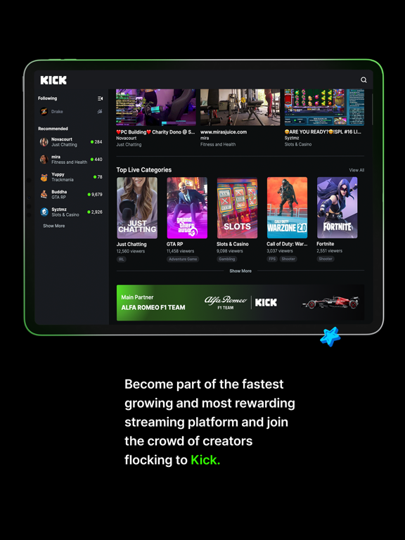 Kick - Live Streaming for iOS (iPhone/iPad/Apple TV/iPod touch) - Free ...