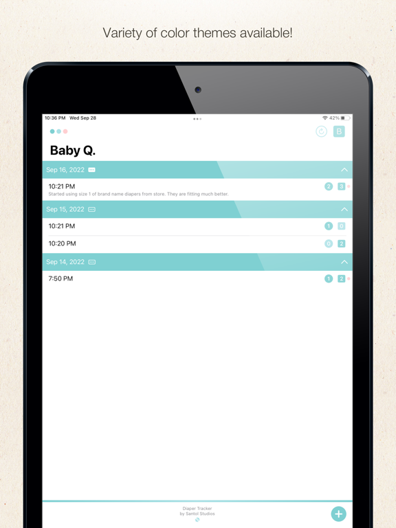 Diaper Tracker - Wet & Dirty pour iOS (iPhone/iPad/iPod touch ...