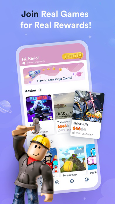Kinjo: Play Games. Earn Robux. for iOS (iPhone/iPad) - Free Download at ...