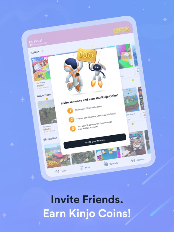 Kinjo: Play Games. Earn Robux. for iOS (iPhone/iPad) - Free Download at ...