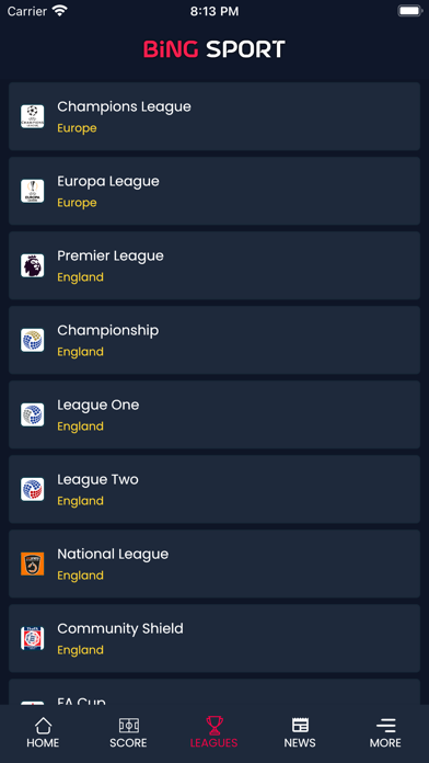 Bingsport - Soccer TV for iOS (iPhone/iPad/iPod touch) - Free Download ...
