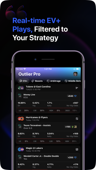 Outlier: Smart Sports Betting for iOS (iPhone) - Free Download at AppPure