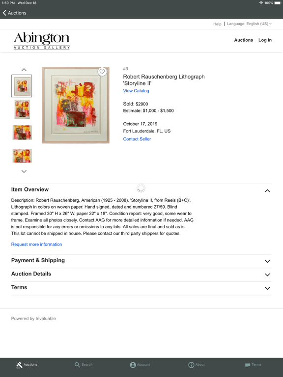 Abington Auction Gallery for iOS (iPhone/iPad/iPod touch) - Free ...