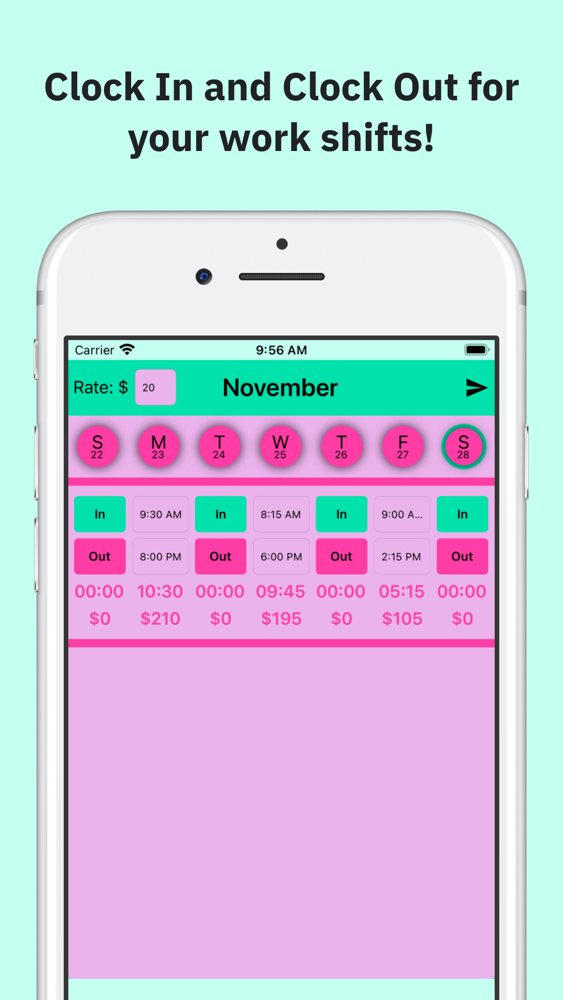TimeSheet ClockIn for iOS (iPhone/iPad) - Free Download at AppPure