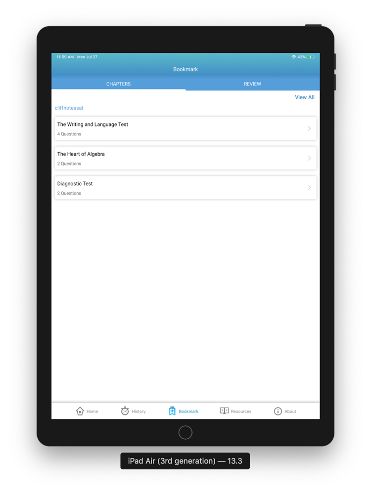 CliffsNotes SAT Test prep pour iOS (iPhone/iPad) - Téléchargement ...
