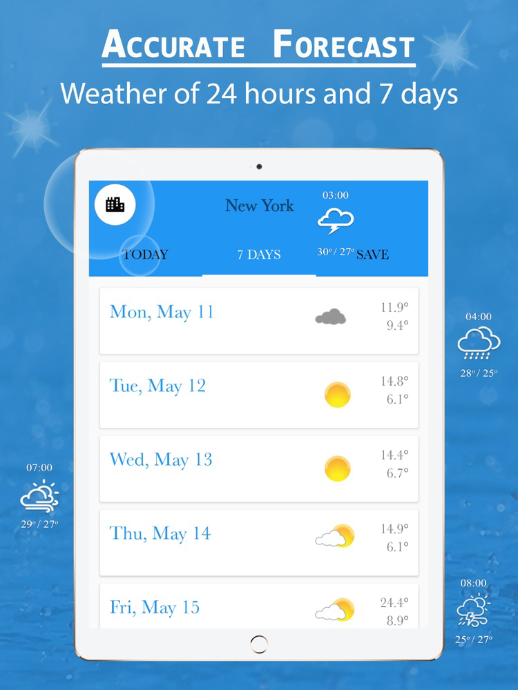Daily Weather Forecast pour iOS (iPhone/iPad) - Téléchargement gratuit ...