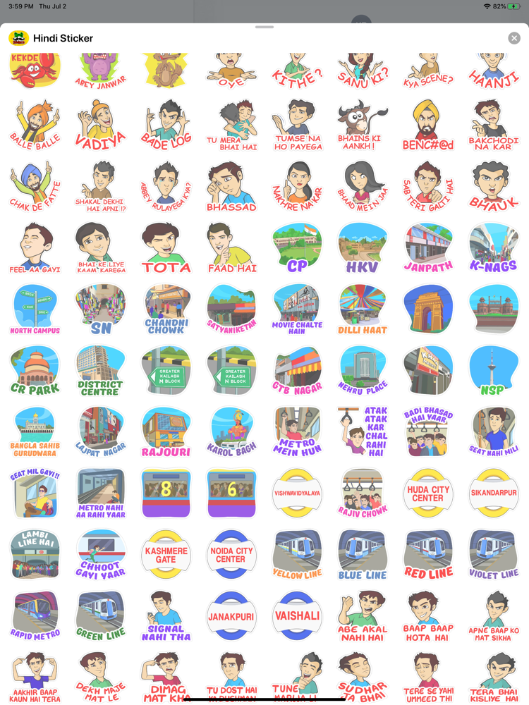 Hindi Sticker for iOS (iPhone/iPad) Latest Version at $0.99 on AppPure