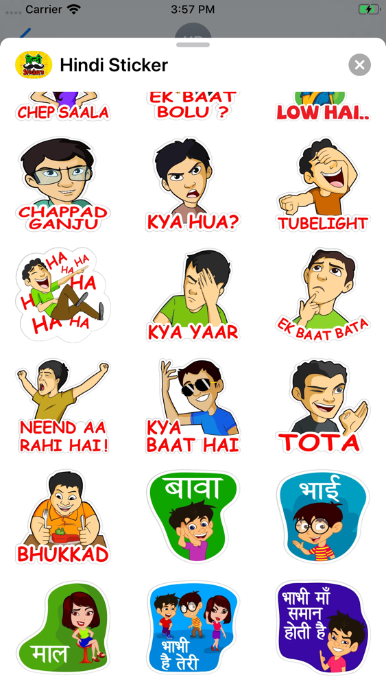 Hindi Sticker for iOS (iPhone/iPad) Latest Version at $0.99 on AppPure