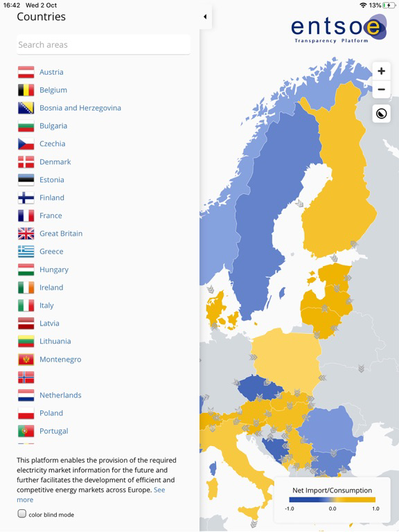 ENTSO-E Transparency Platform for iOS (iPhone/iPad/iPod touch) - Free ...