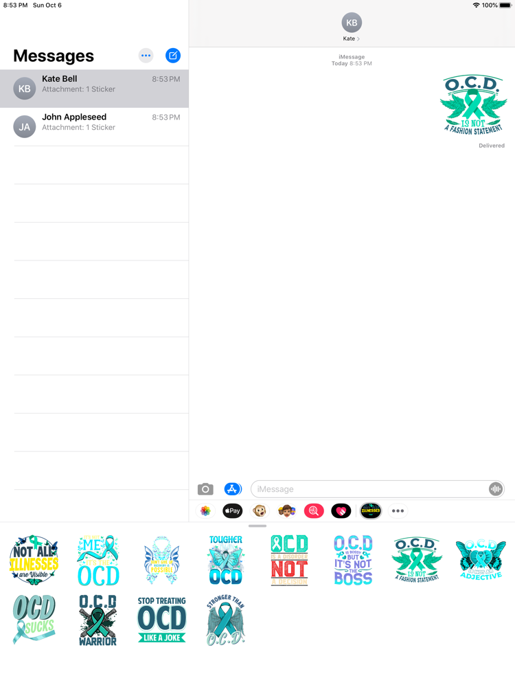OCD Awareness Stickers for iOS (iPhone/iPad) Latest Version at $0.99 on ...