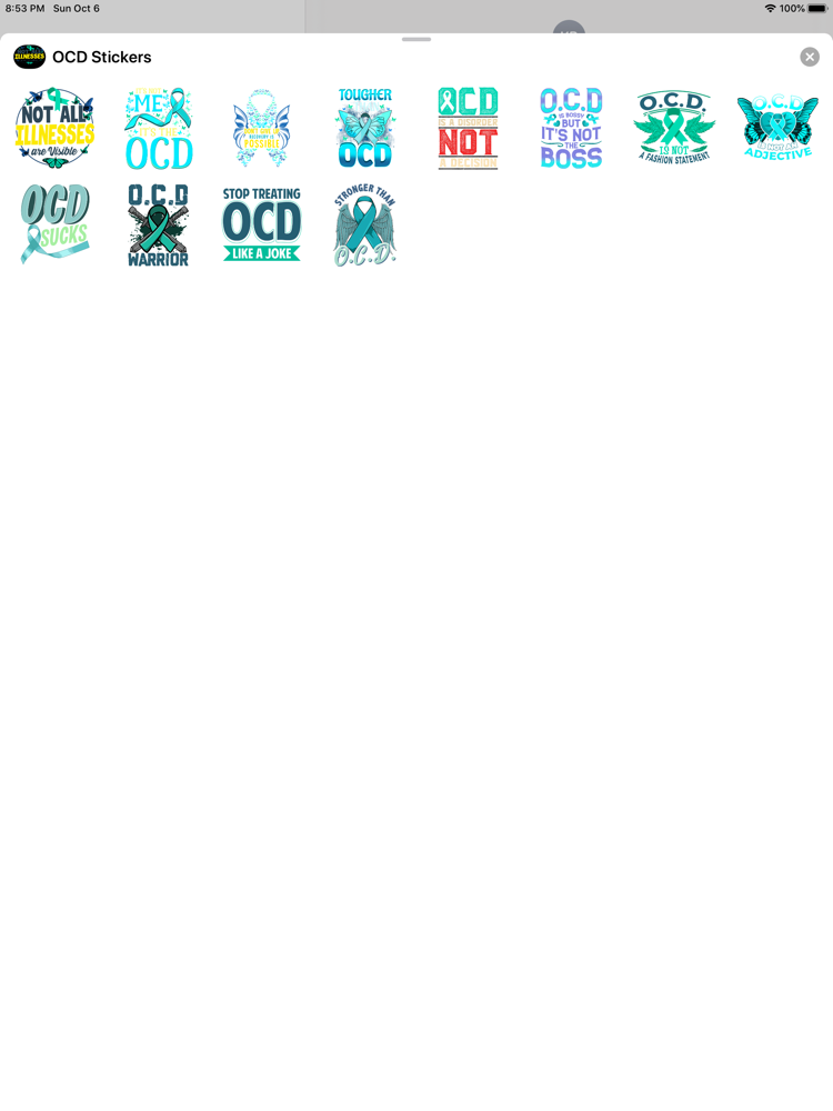 OCD Awareness Stickers for iOS (iPhone/iPad) Latest Version at $0.99 on ...