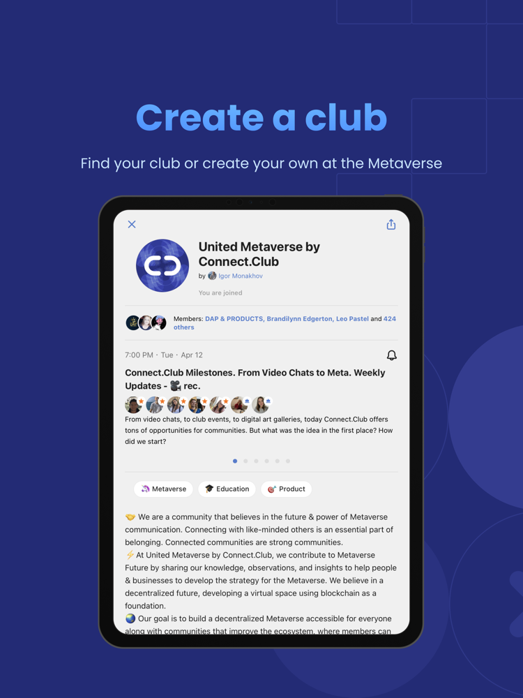 Connect.Club for iOS (iPhone/iPad) - Free Download at AppPure