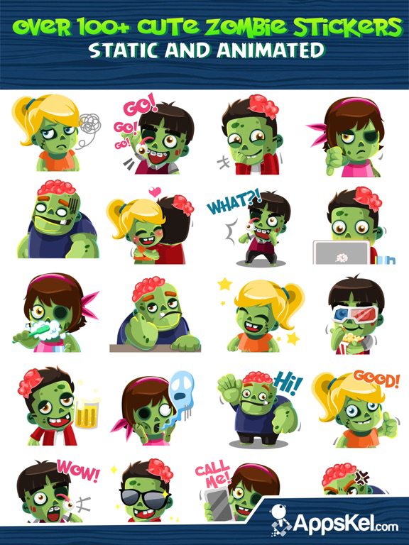 Zombies Emoji Stickers App for iOS (iPhone/iPad/iPod touch) Latest ...