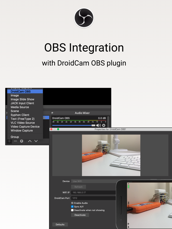 DroidCam Webcam & OBS Camera for iOS (iPhone/iPad/iPod touch) - Free Download at AppPure