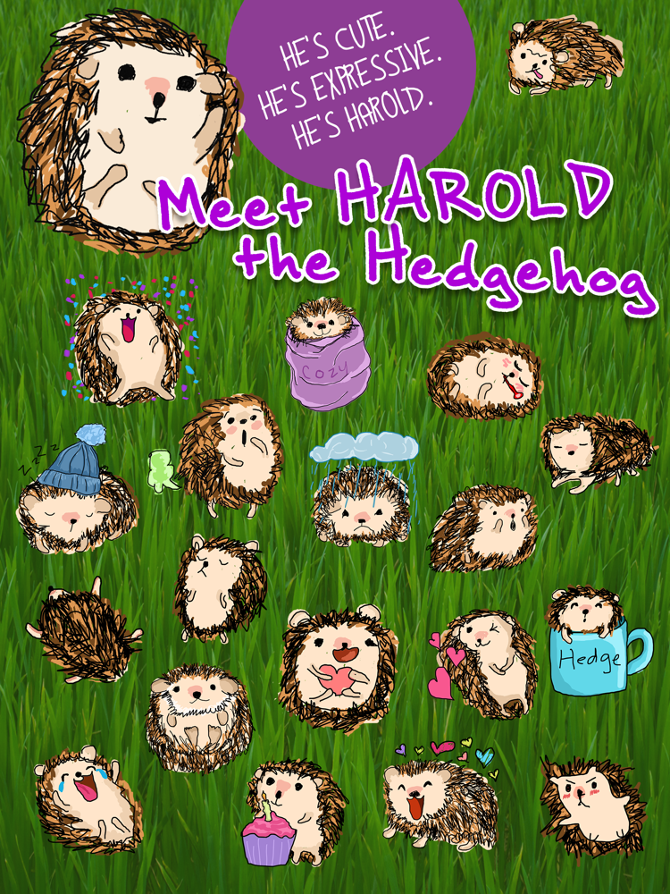 Harold the Hedgehog Stickers for iOS (iPhone/iPad) - Free Download at ...