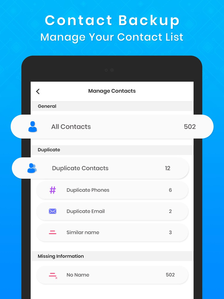 My contacts offline backup for iOS (iPhone/iPad) - Free Download at AppPure