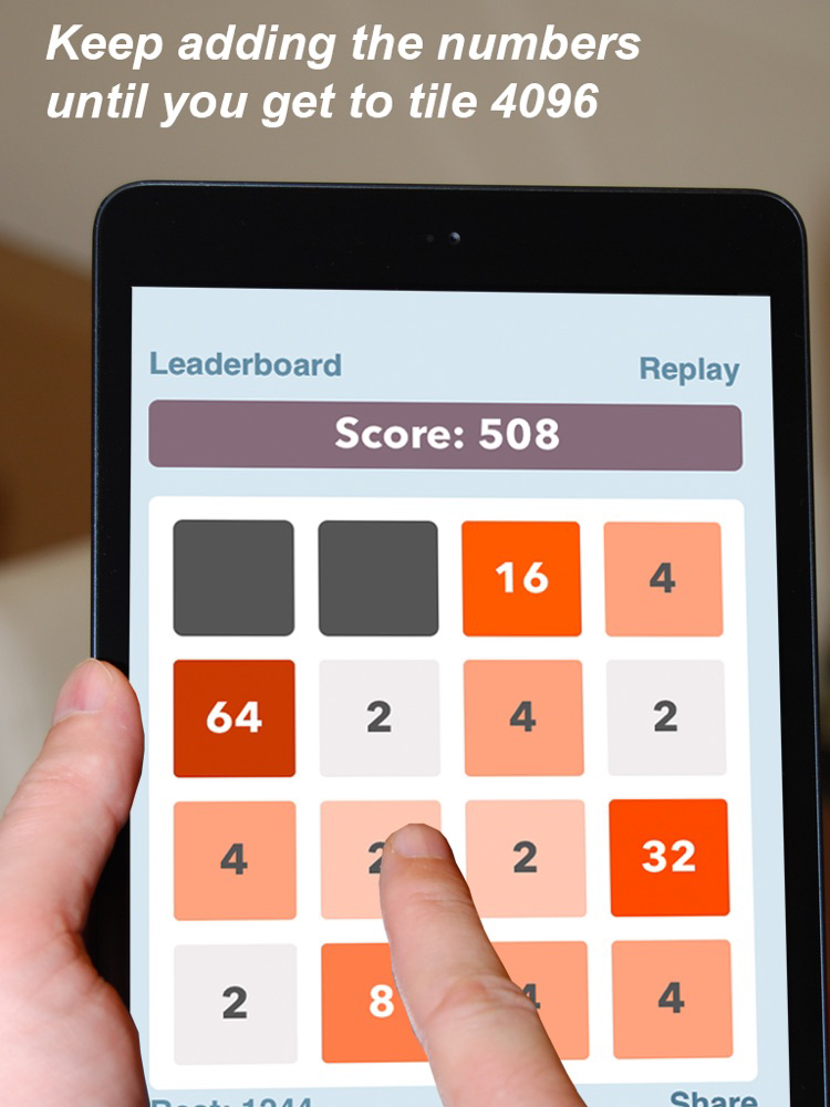 4096 - Match Adjacent Numbers to Make Tile 4096 for iOS (iPhone/iPad ...