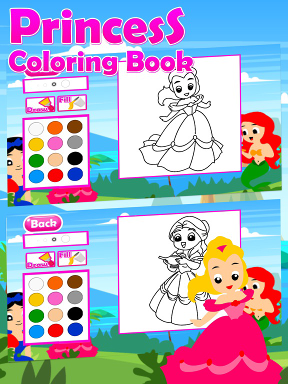 Princess Coloring Kids Game for iOS (iPhone/iPad/iPod touch) - Free ...