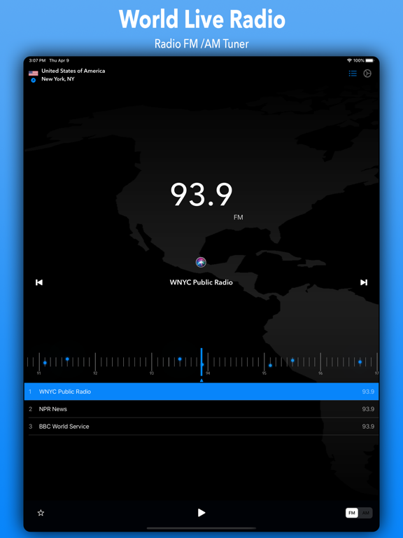 Radio App - Simple Radio Tuner for iOS (iPhone/iPad/Apple Watch/iPod ...
