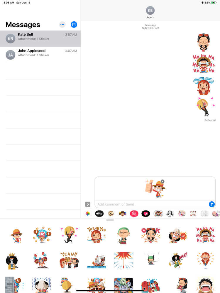 AppPure에서 $0.99에 iOS(iPhone/iPad)용 Animated 1 Peice Stickers 최신 버전