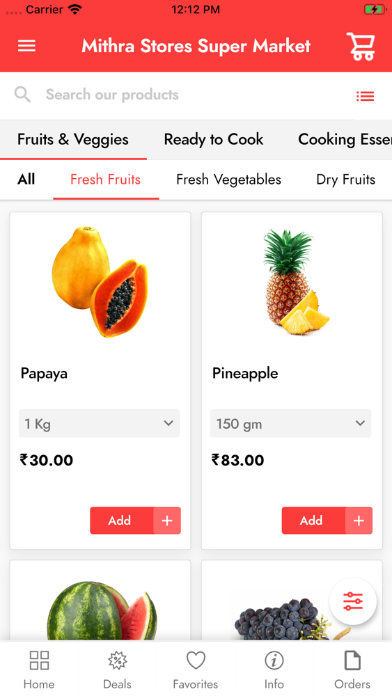 Mithra Stores Super Market for iOS (iPhone/iPad) - Free Download at AppPure