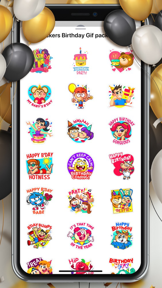 Stickers Happy Birthday Pack for iOS (iPhone/iPad) Latest Version at $0 ...