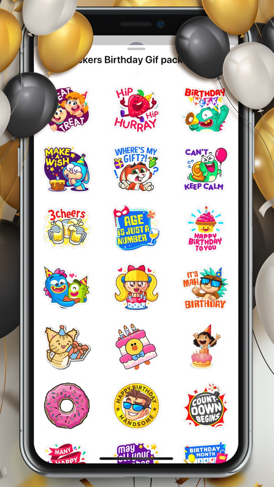 Stickers Happy Birthday Pack for iOS (iPhone/iPad) Latest Version at $0 ...