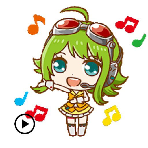 Animated Cute Gumi Sticker for iOS (iPhone/iPad/iPod touch) Latest ...