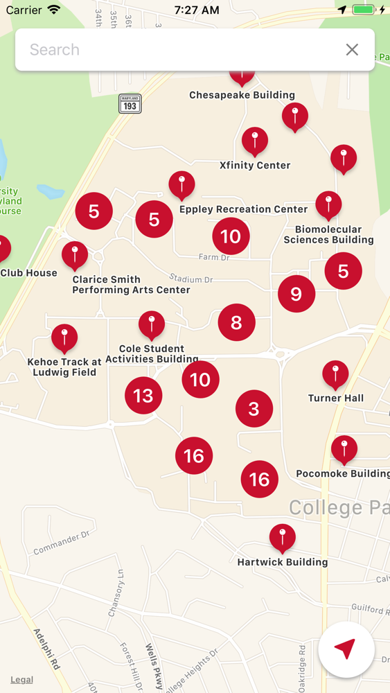 UMD Campus Maps for iOS (iPhone) - Free Download at AppPure