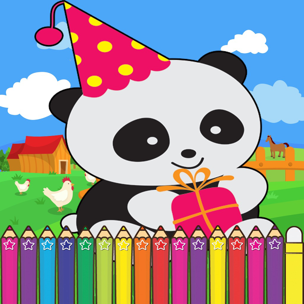Panda Cute Coloring Games for kids Second Edition for iOS (iPhone/iPad ...