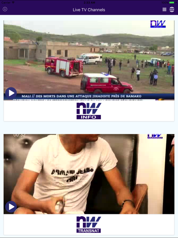 New World TV pour iOS (iPhone/iPad) - Téléchargement gratuit sur AppPure